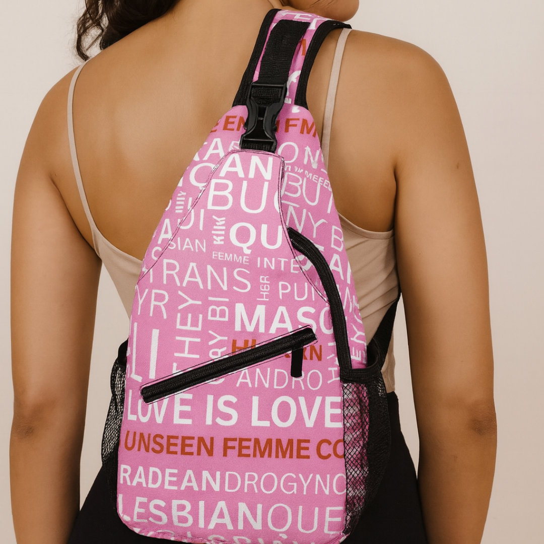 GAY WORDS STRAP PACK PINK – The Unseen Femme